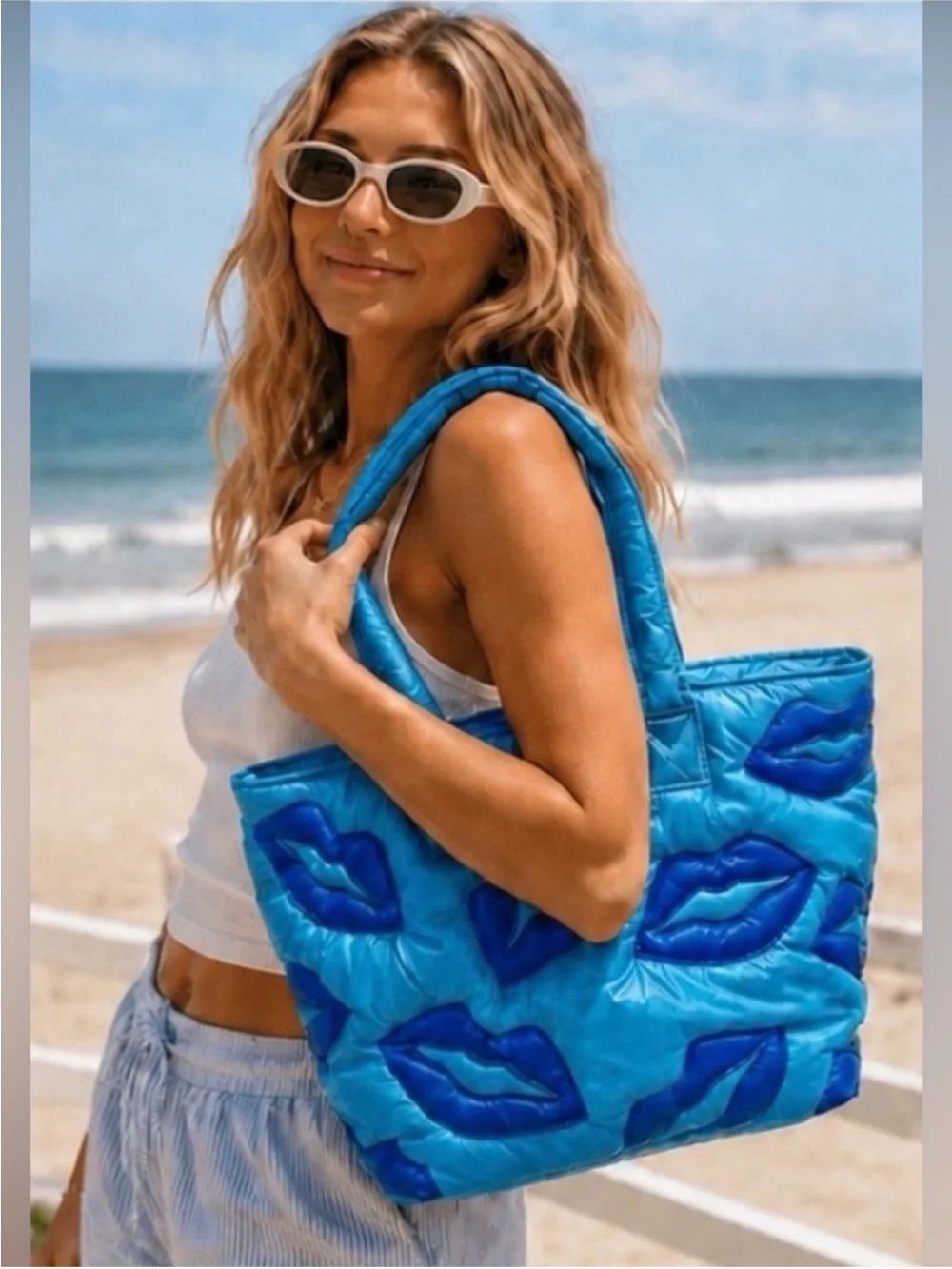 Wildfox | Bags | Nwt Wildfox Quilted Lip Tote Bag | Poshmark